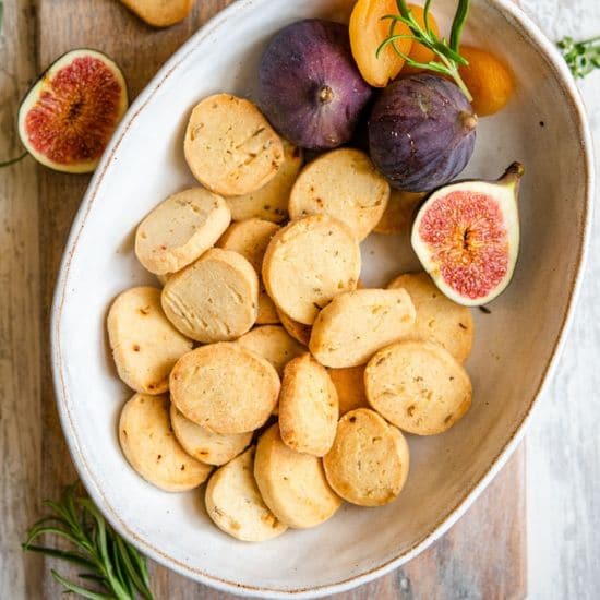 Parmesan Cheese Cookies (Savoury Shortbread) - Inside The Rustic Kitchen