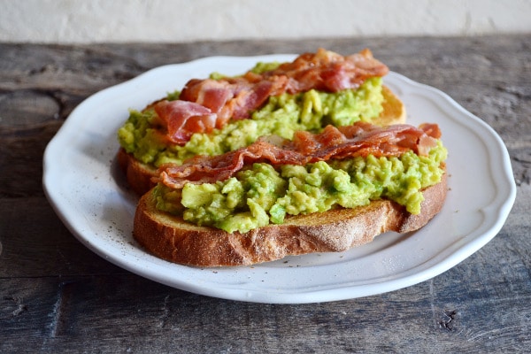 Avocado and bacon toast - Inside The Rustic Kitchen