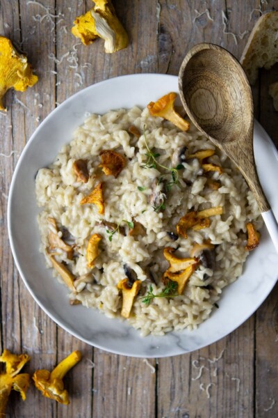 Creamy Mushroom Risotto - Inside The Rustic Kitchen
