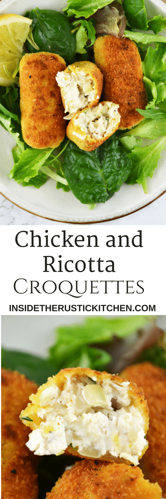 Chicken Croquettes with Ricotta and Thyme - Inside The Rustic Kitchen
