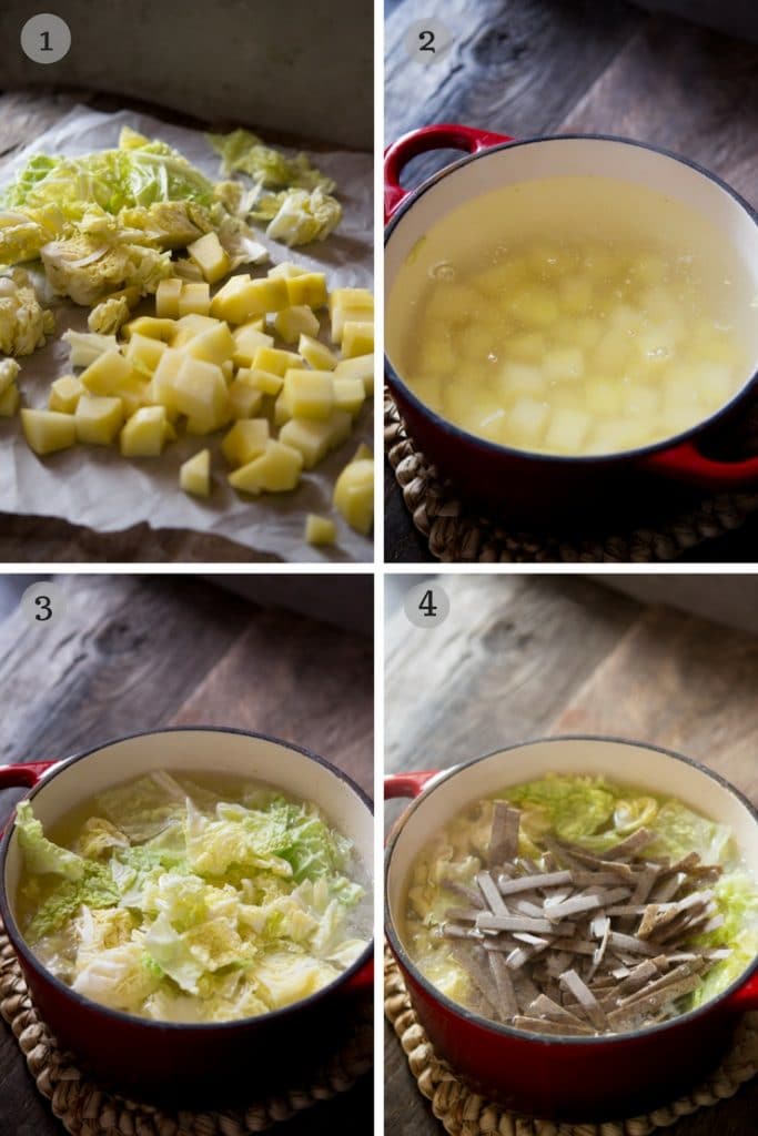 Pizzoccheri Pasta with Potatoes and Cabbage - Inside The Rustic Kitchen