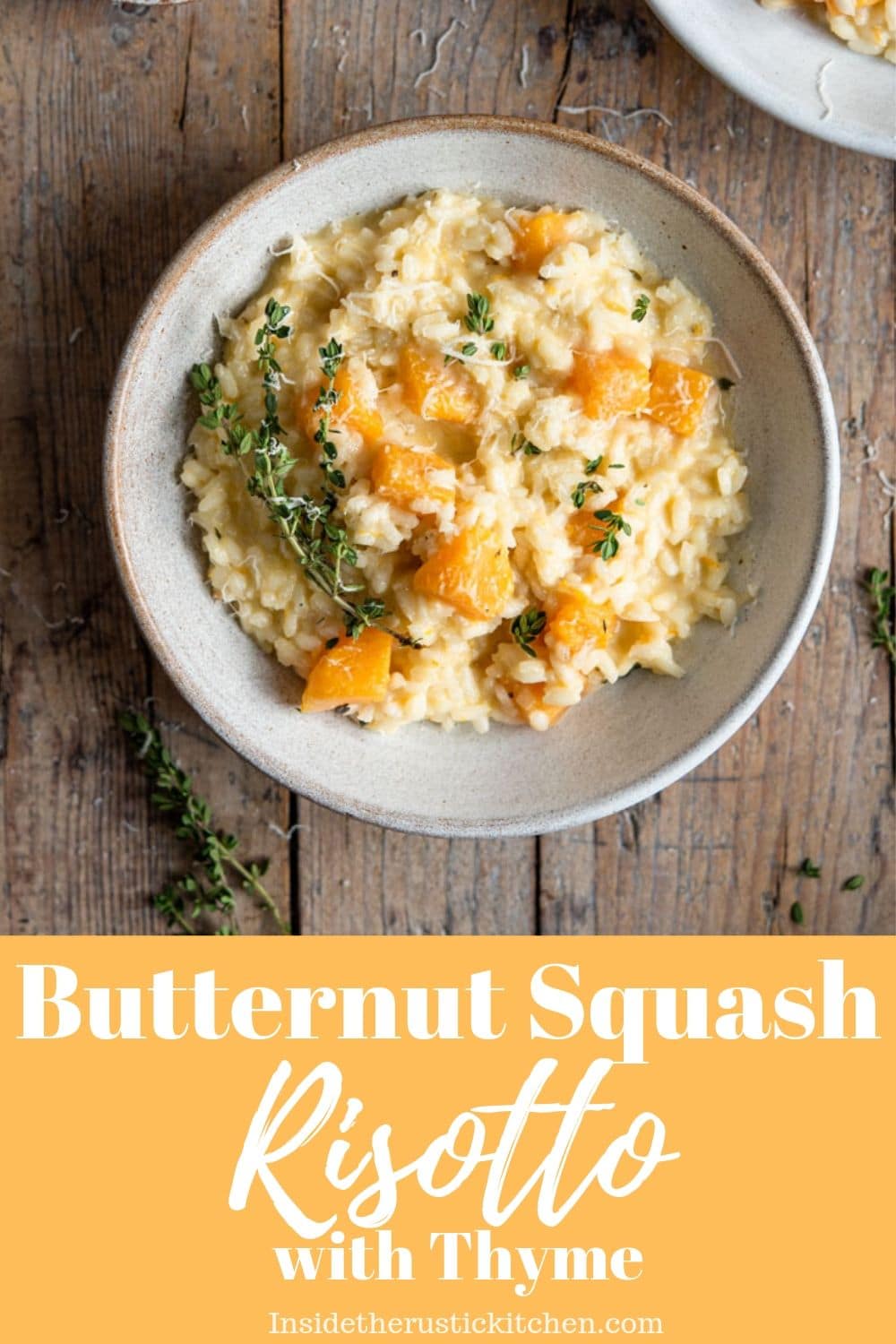 Butternut Squash Risotto With Thyme - Inside The Rustic Kitchen