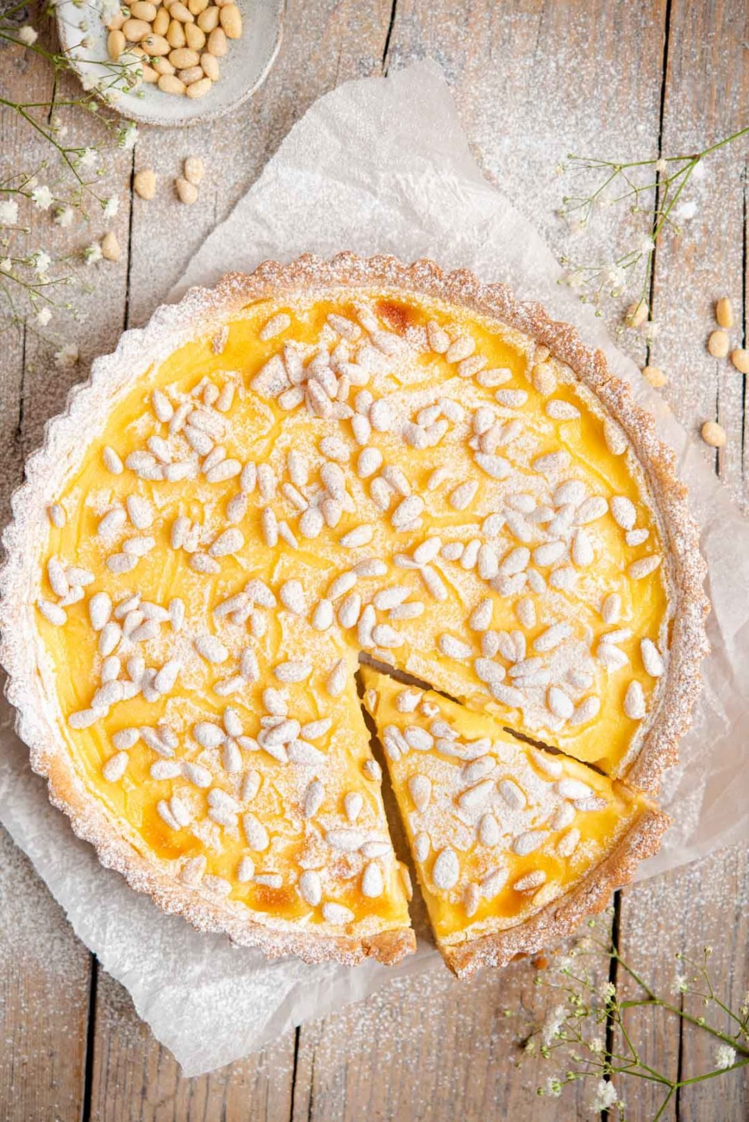 Torta della Nonna: Italian Custard Tart - Inside The Rustic Kitchen