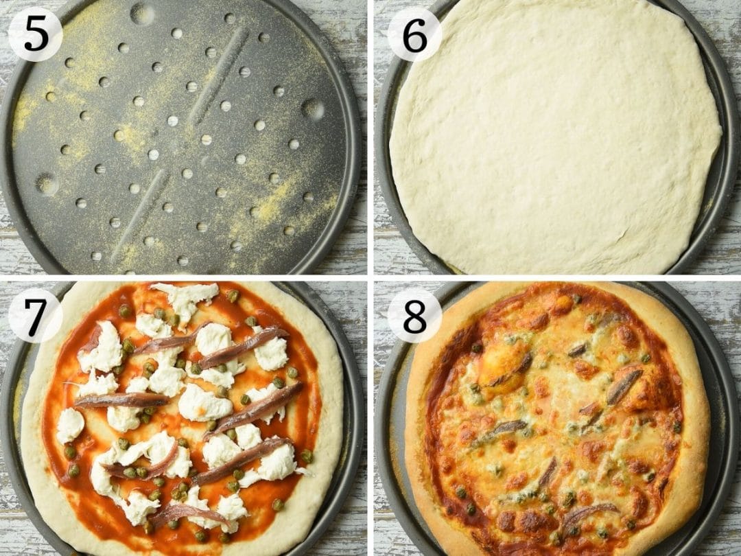 Anchovy Pizza with Capers (Pizza Napoli) - Inside The Rustic Kitchen