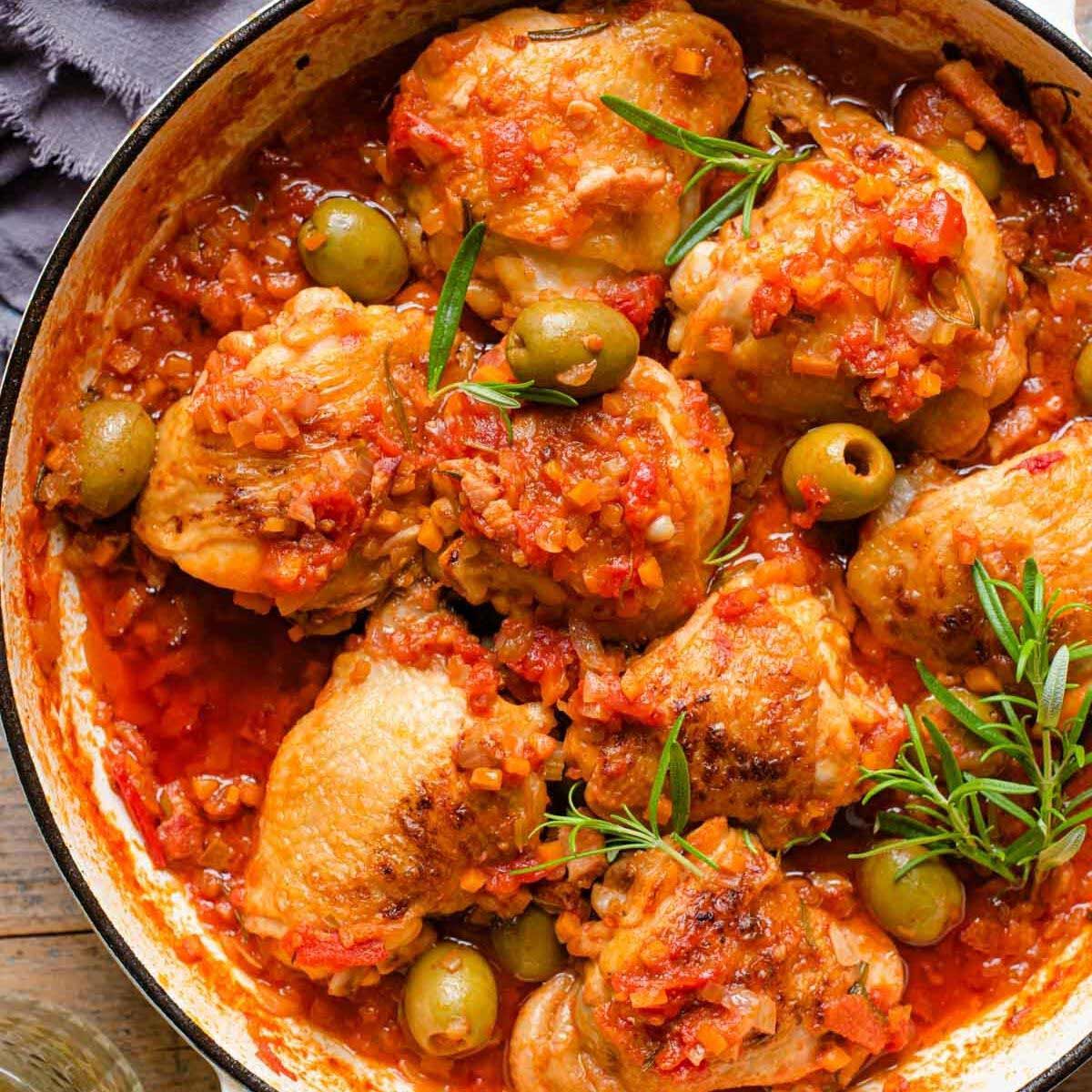 Chicken Cacciatore - Pollo alla Cacciatora - Inside The Rustic Kitchen