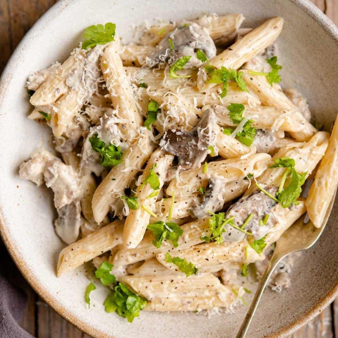Pasta alla Boscaiola (Sausage and Mushroom) - Inside The Rustic Kitchen
