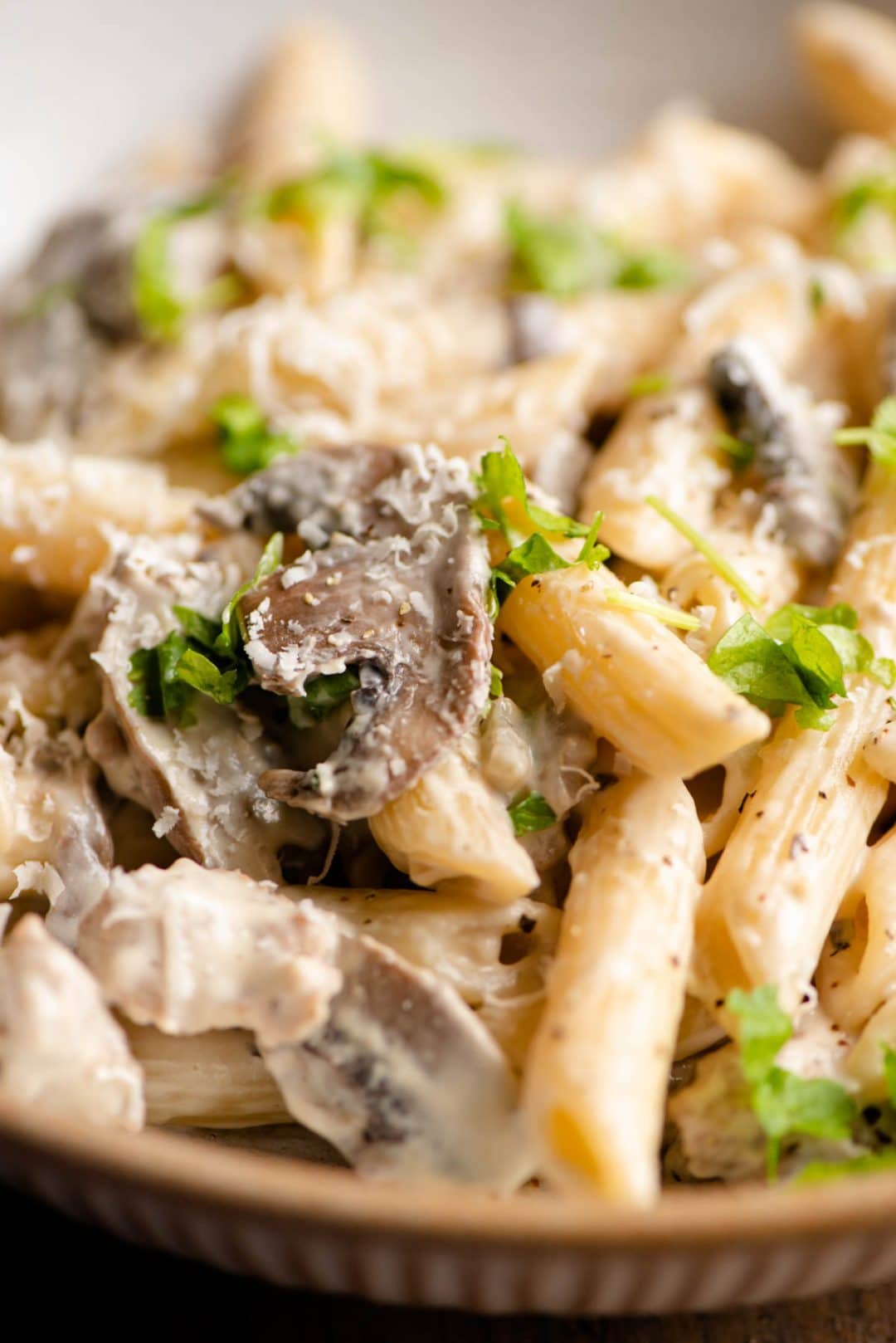 Pasta alla Boscaiola (Sausage and Mushroom) - Inside The Rustic Kitchen
