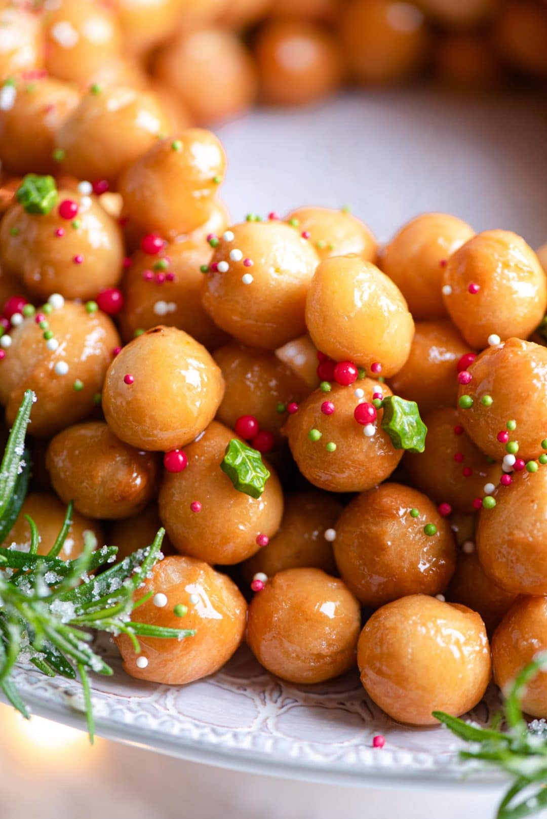 Struffoli - Italian Honey Balls - Inside The Rustic Kitchen