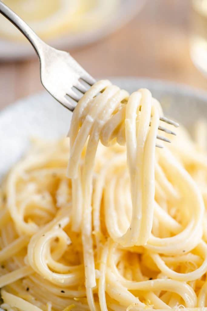 Pasta al Limone (Creamy Lemon Pasta) - Inside The Rustic Kitchen
