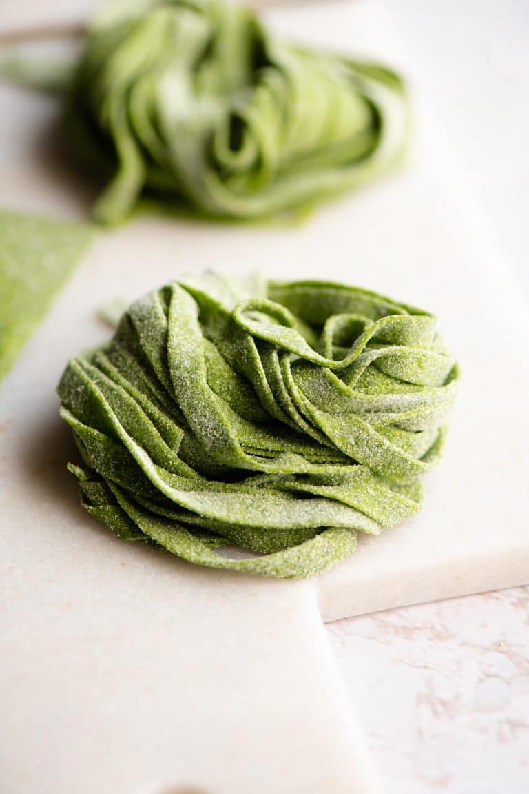 Spinach Pasta Dough (2 ingredient easy recipe) - Inside The Rustic Kitchen
