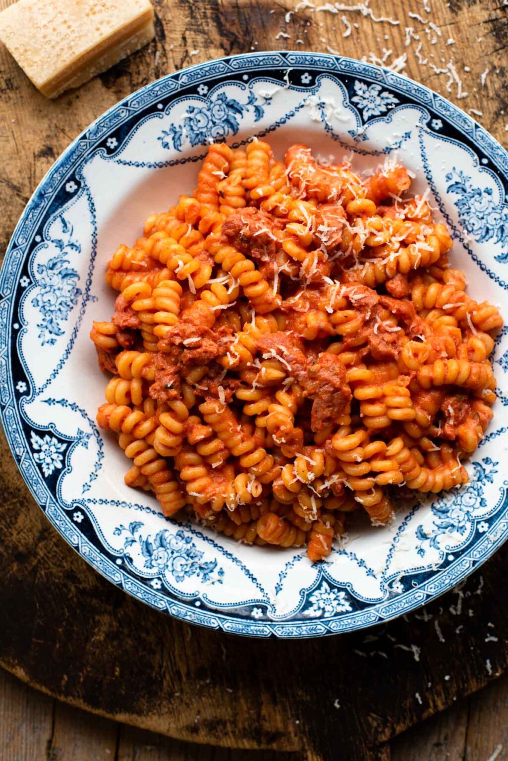 Creamy Tomato Pasta with Italian Sausage - Inside The Rustic Kitchen