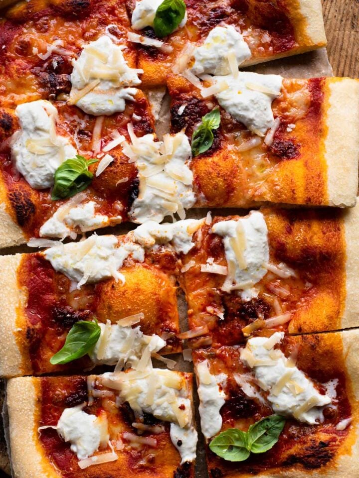 Quattro Formaggi Pizza (Four Cheese) - Inside The Rustic Kitchen