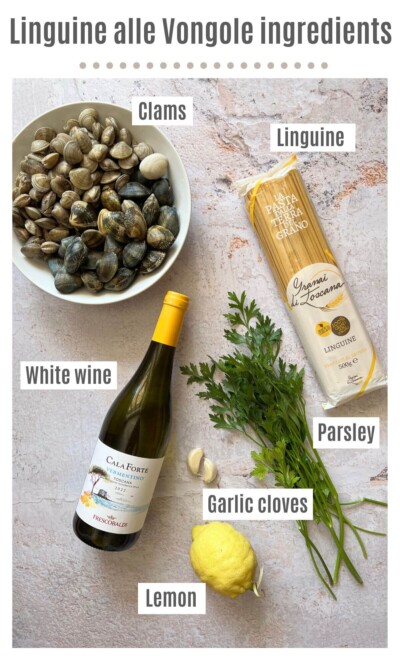 Linguine alle Vongole (Pasta with Clams) - Inside The Rustic Kitchen