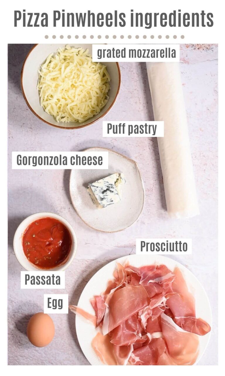 Pizza Pinwheels with Prosciutto and Gorgonzola - Inside The Rustic Kitchen