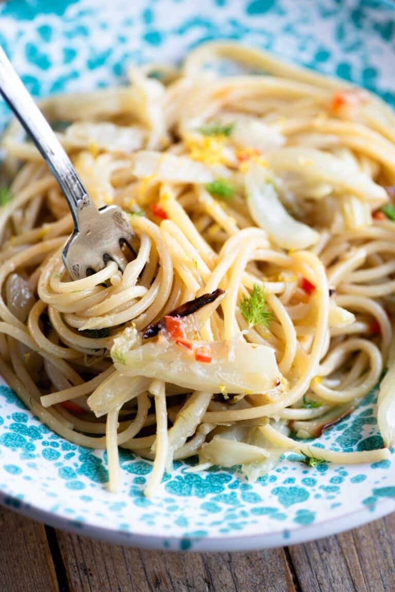 Roasted Fennel Pasta with Chilli and Lemon - Inside The Rustic Kitchen