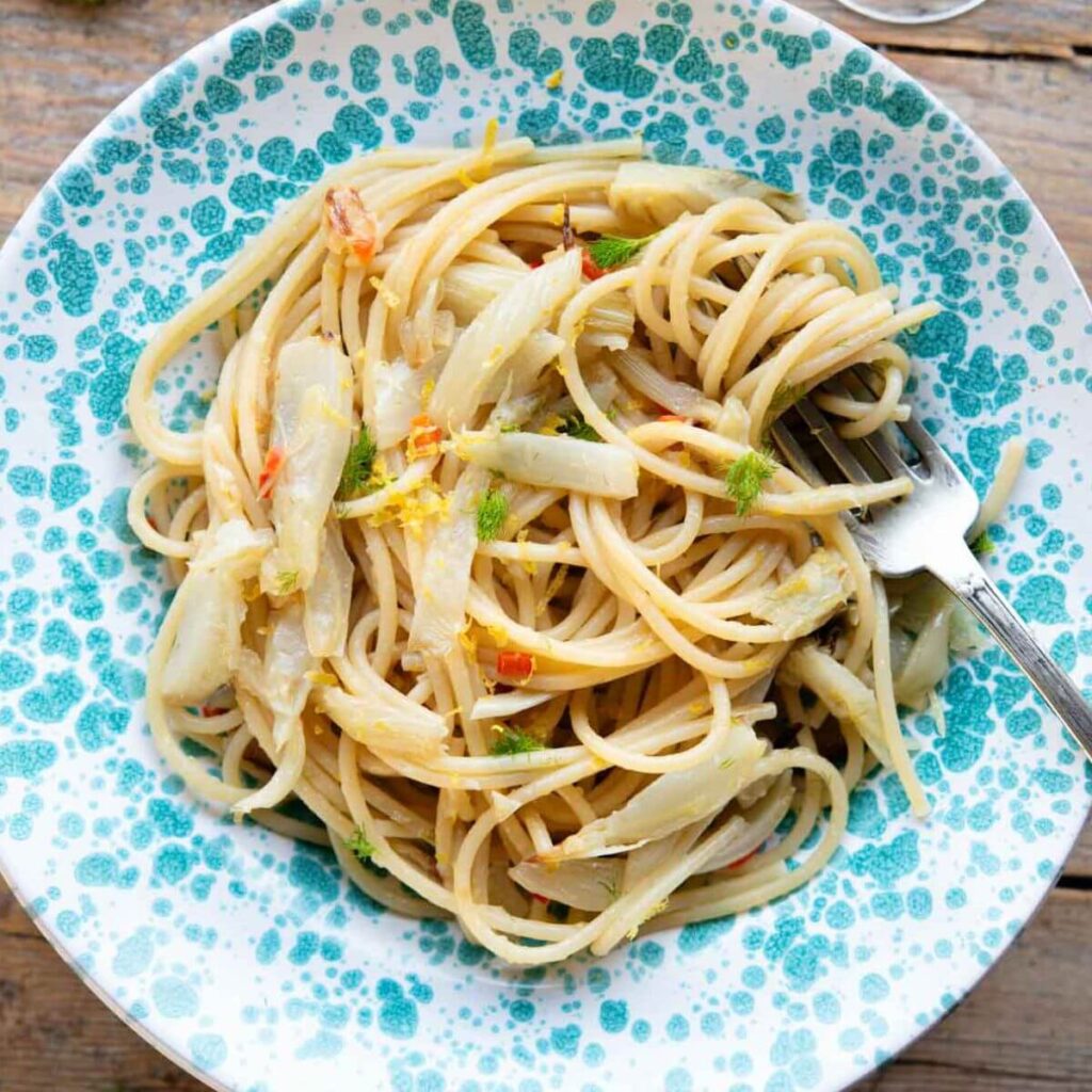 Roasted Fennel Pasta with Chilli and Lemon - Inside The Rustic Kitchen