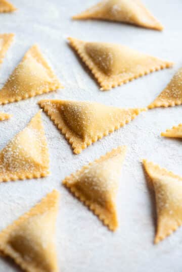 Homemade Triangoli with Mushroom and Taleggio - Inside The Rustic Kitchen