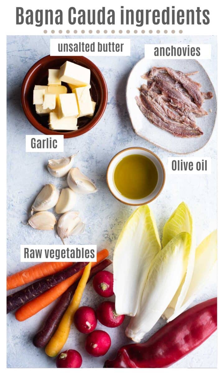 Bagna Cauda (Anchovy, Garlic and Butter Dip) - Inside The Rustic Kitchen