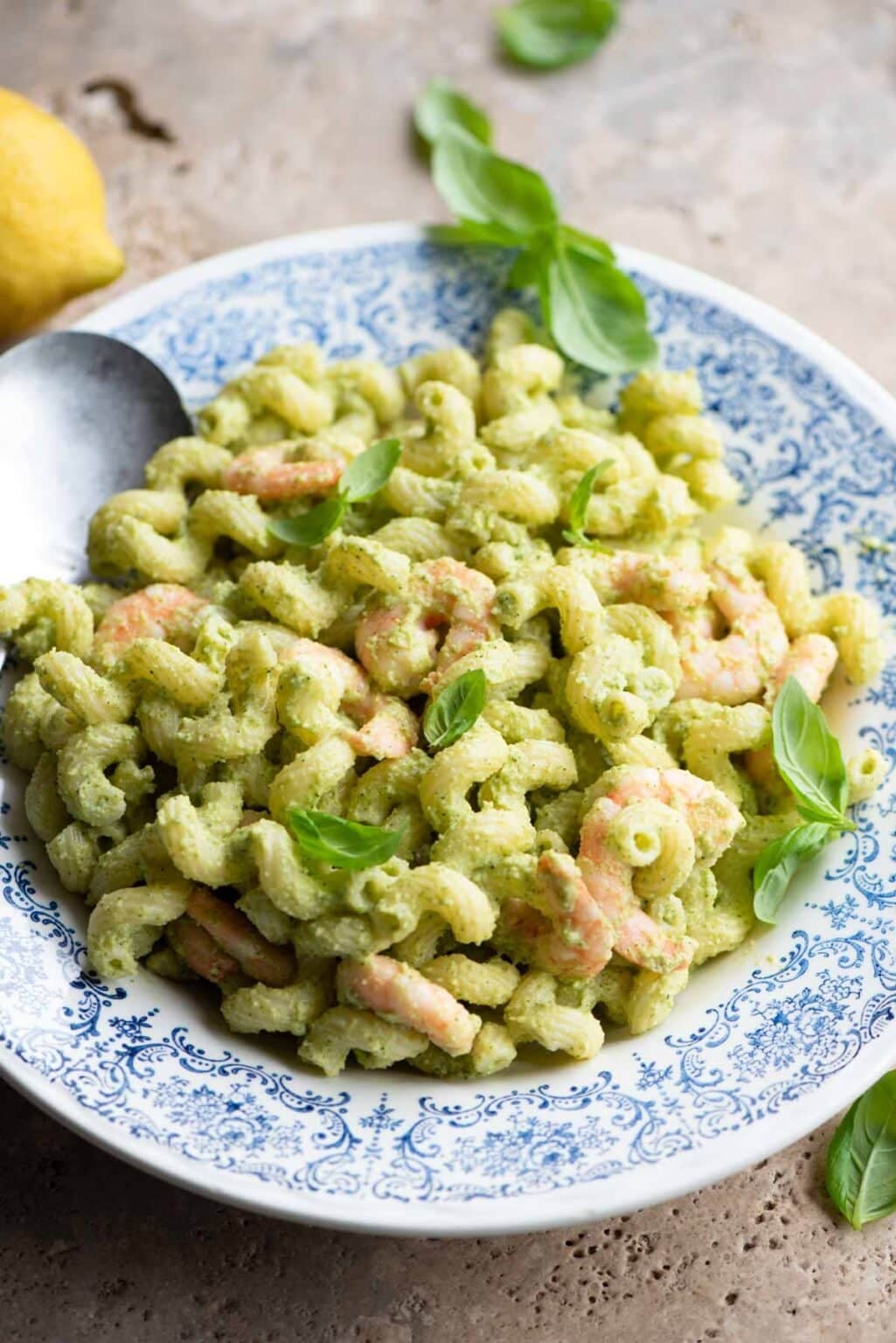 Zucchini Shrimp Pasta Salad - Inside The Rustic Kitchen