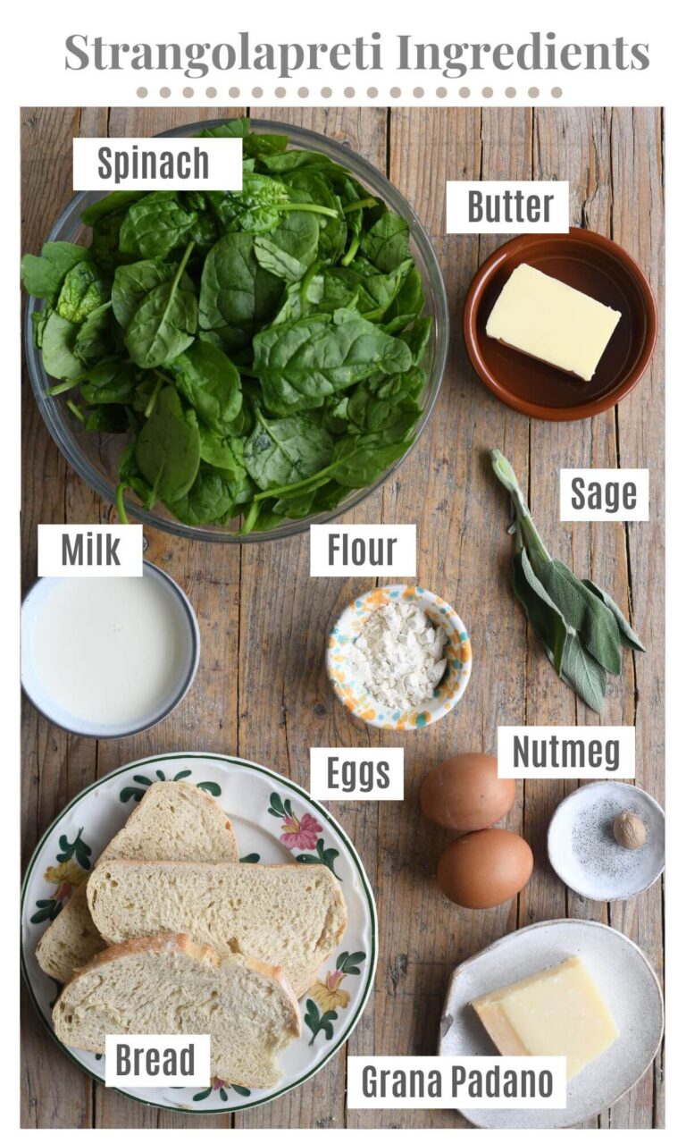 Strangolapreti (Bread and Spinach Dumplings) - Inside The Rustic Kitchen