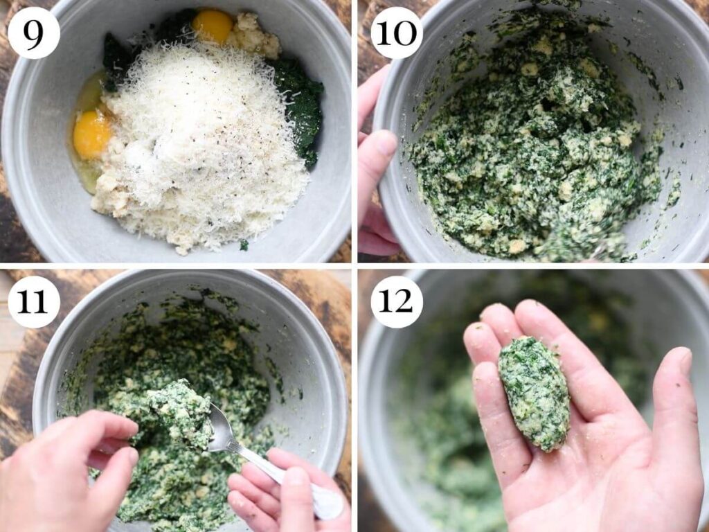 Strangolapreti (Bread and Spinach Dumplings) - Inside The Rustic Kitchen