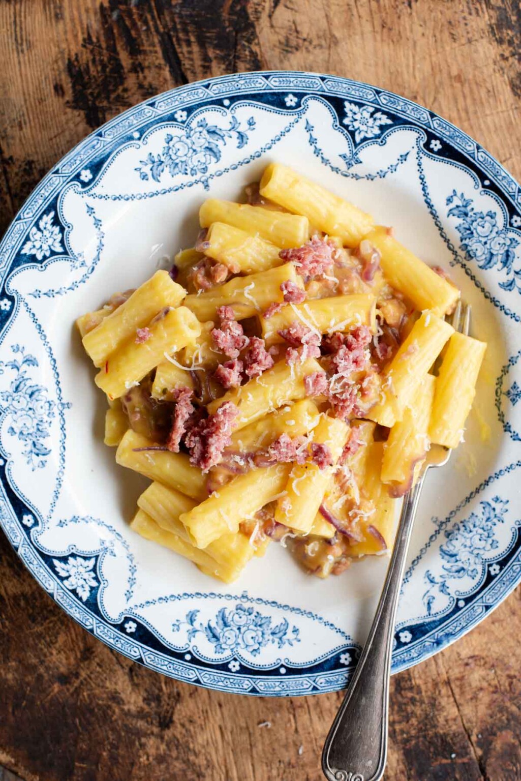 Potato, Saffron and Sausage Pasta - Inside The Rustic Kitchen