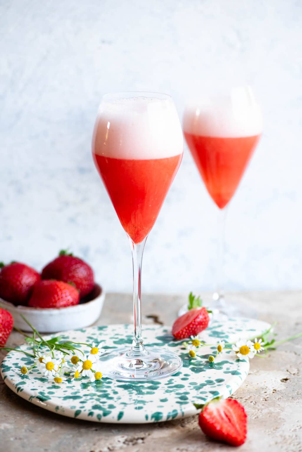 Rossini Cocktail (Strawberry Bellini) - Inside The Rustic Kitchen