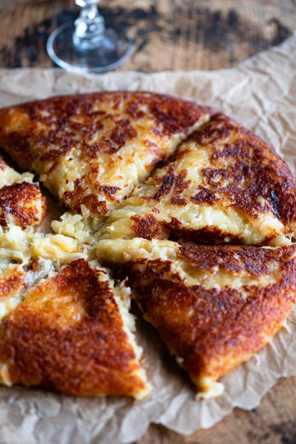 Frico (Cheesy, Potato and Onion Cake) - Inside The Rustic Kitchen