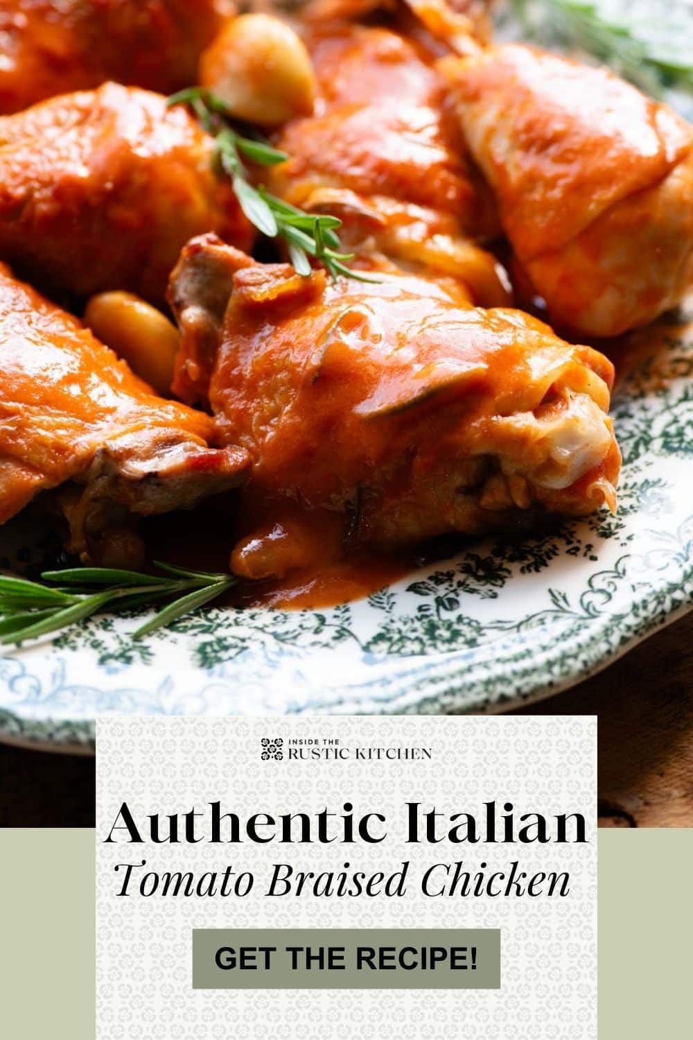 Pollo in Potacchio (Italian Braised Chicken) - Inside The Rustic Kitchen