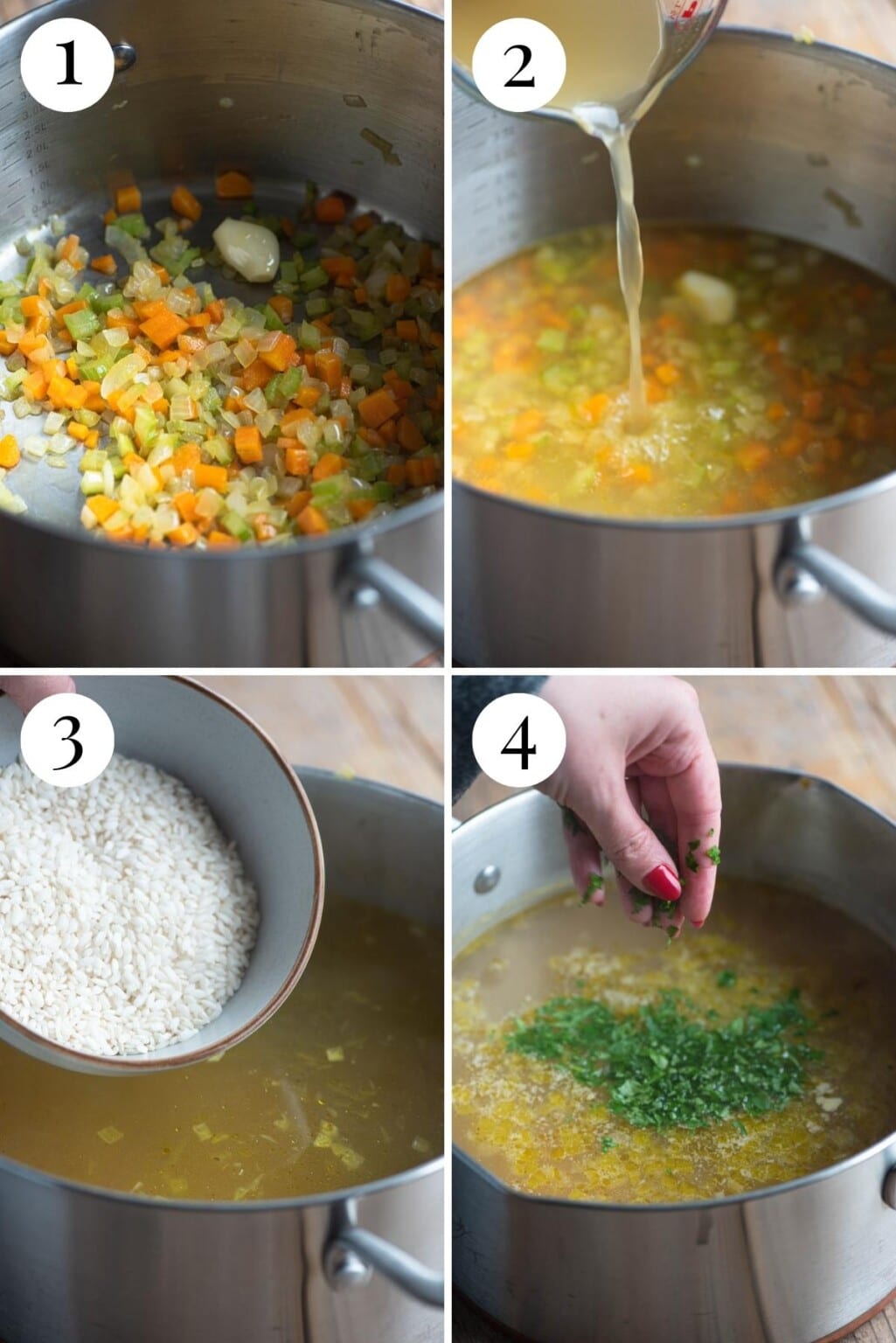 Minestra di Riso (Italian Rice Soup) - Inside The Rustic Kitchen