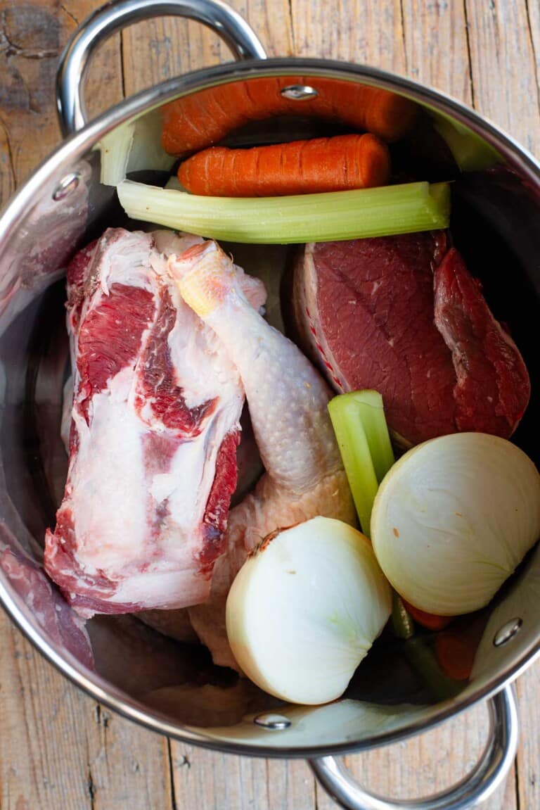 Brodo di Carne (Italian Meat Broth) - Inside The Rustic Kitchen