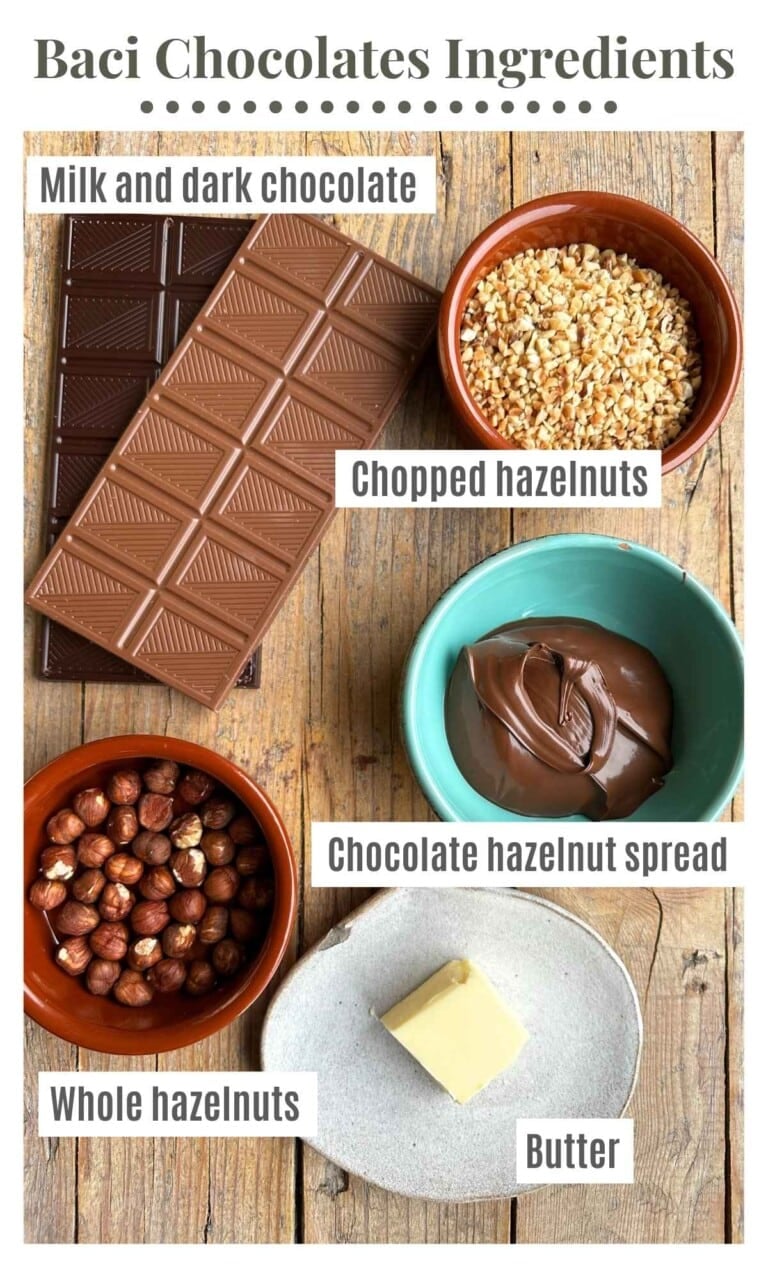 Homemade Baci Chocolates (Italian Kisses) - Inside The Rustic Kitchen