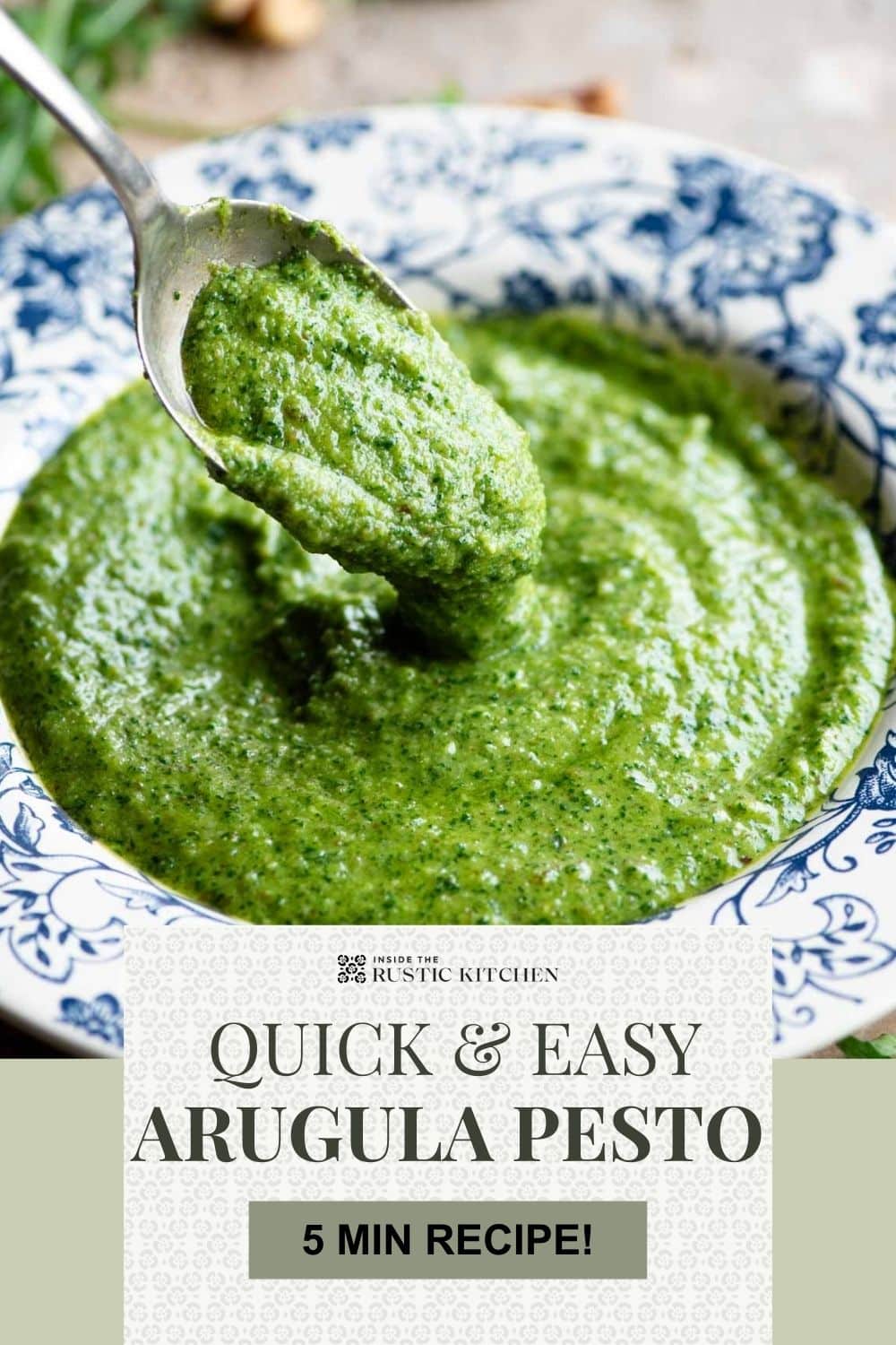 Arugula Pesto - Inside The Rustic Kitchen