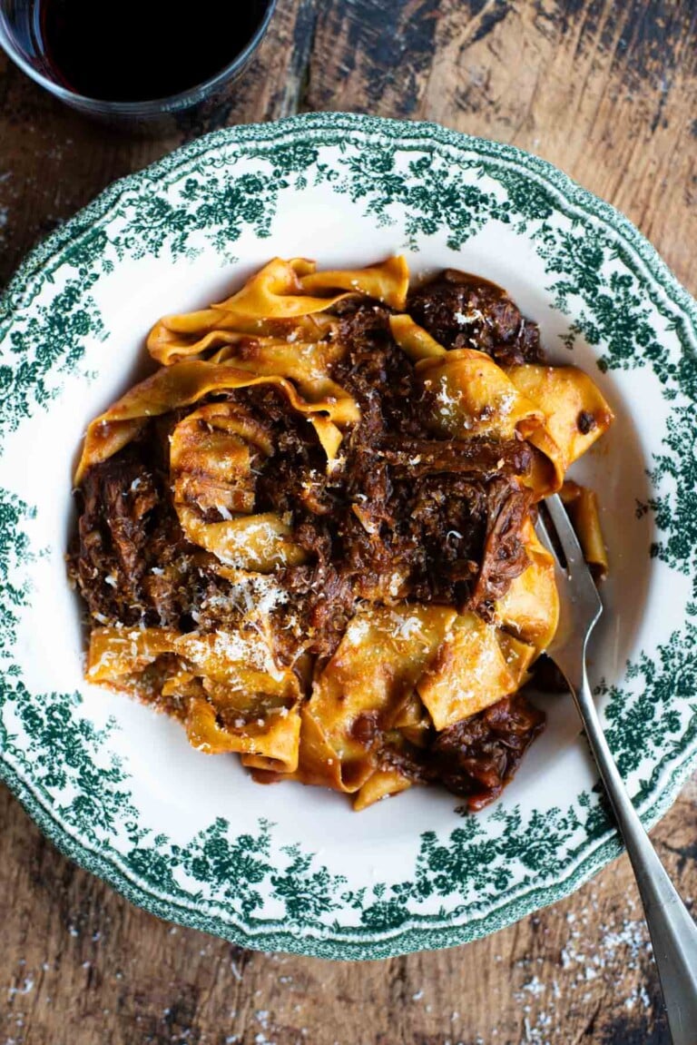 Beef Short Rib Ragu with Porcini Mushrooms - Inside The Rustic Kitchen