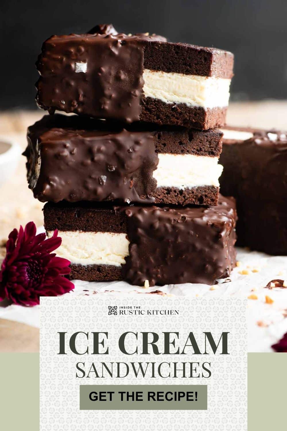 Italian Ice Cream Sandwiches (Gelato Biscotto) - Inside The Rustic Kitchen