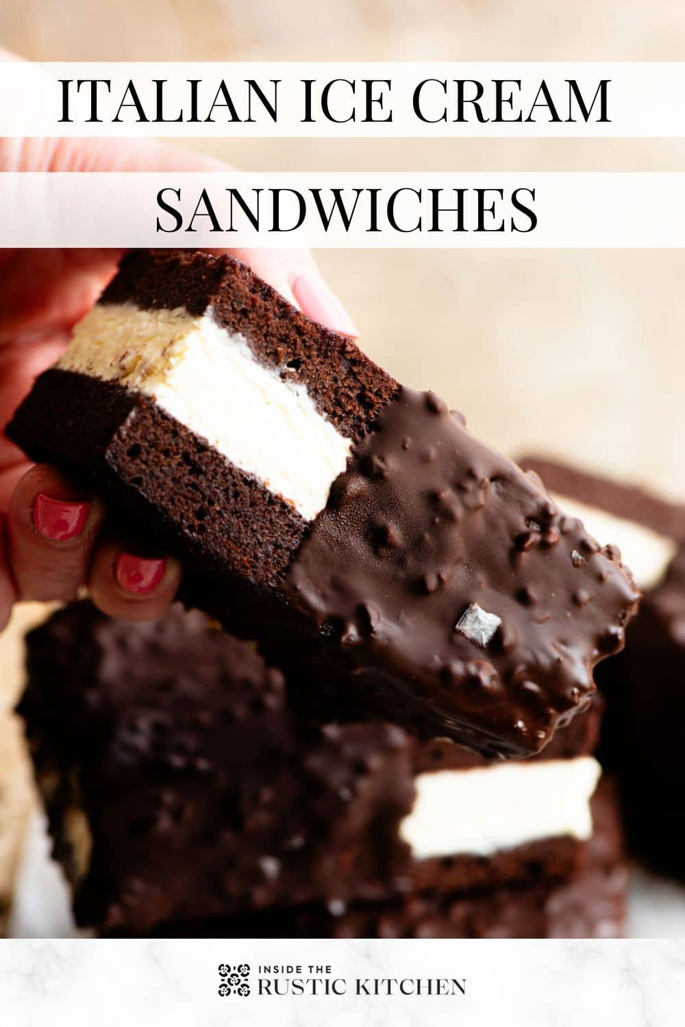 Italian Ice Cream Sandwiches (Gelato Biscotto) - Inside The Rustic Kitchen