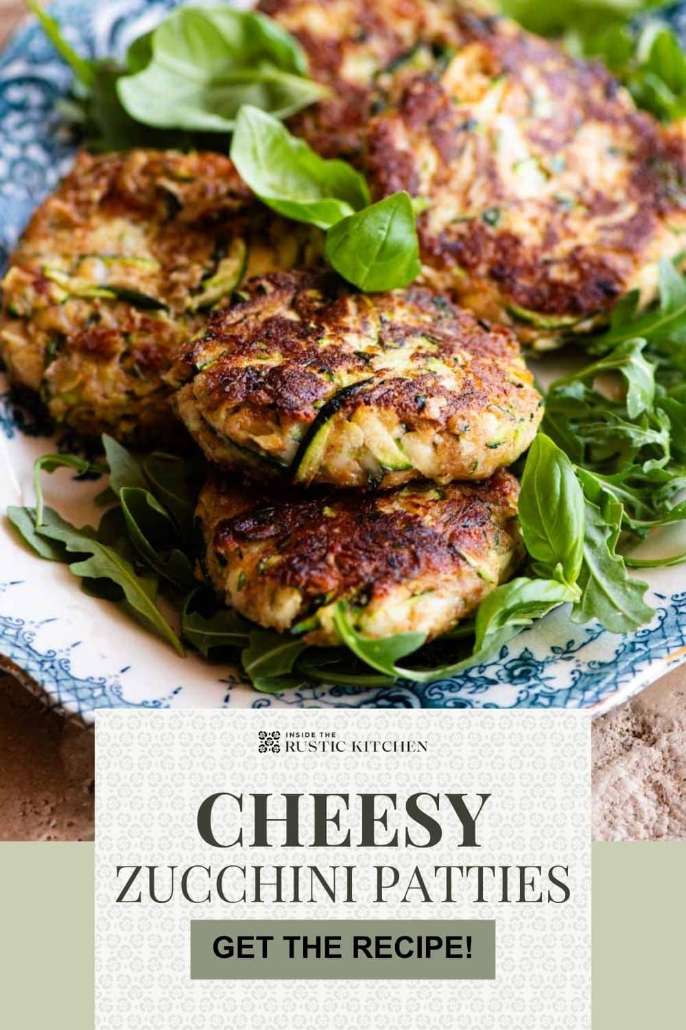 Zucchini Patties with Smoked Scamorza Cheese - Inside The Rustic Kitchen