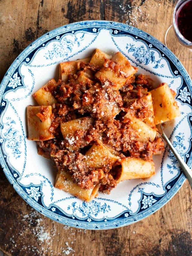 Beef Short Rib Ragu with Porcini Mushrooms - Inside The Rustic Kitchen