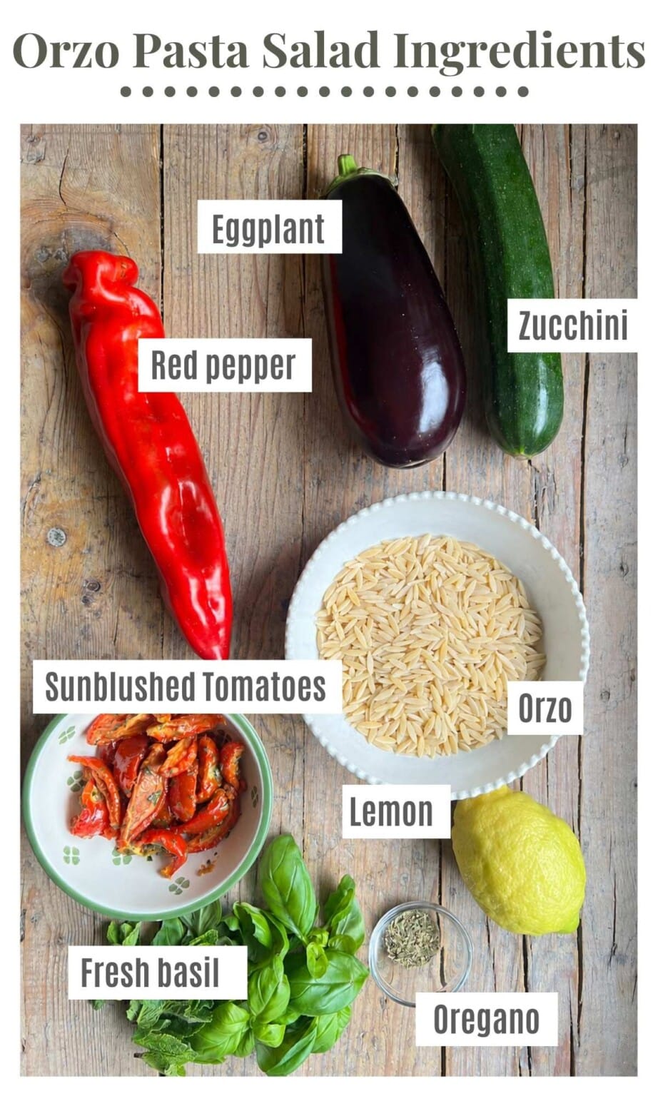 Orzo Pasta Salad with Grilled Summer Vegetables - Inside The Rustic Kitchen